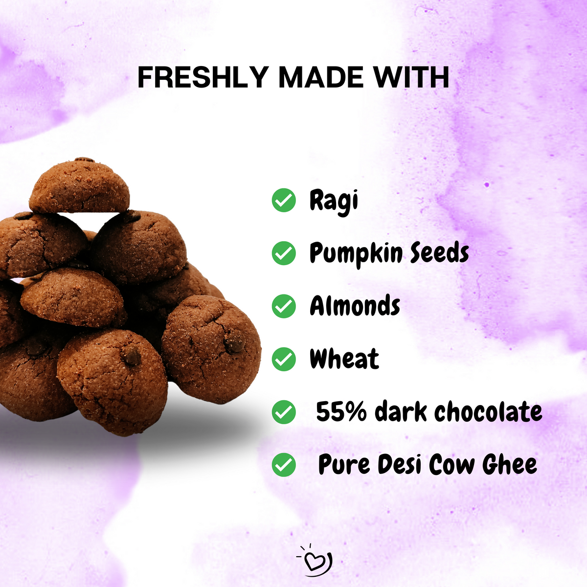 Ragi Almond Choco Chip Cookies for Kids – JustBeMama